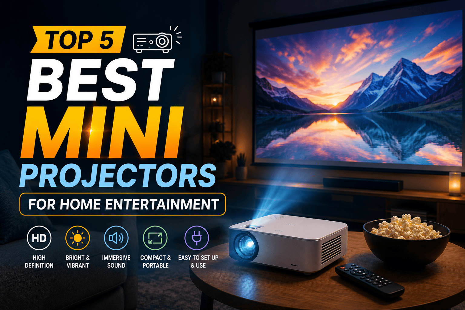 Top 5 Best Mini Projectors for Home Entertainment 2026